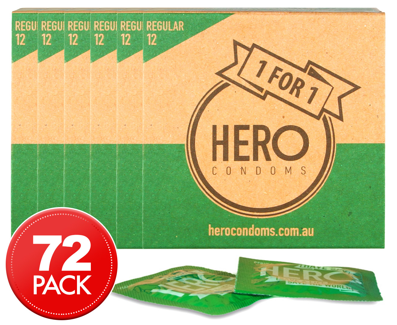 Hero Regular Condoms 72pk Au