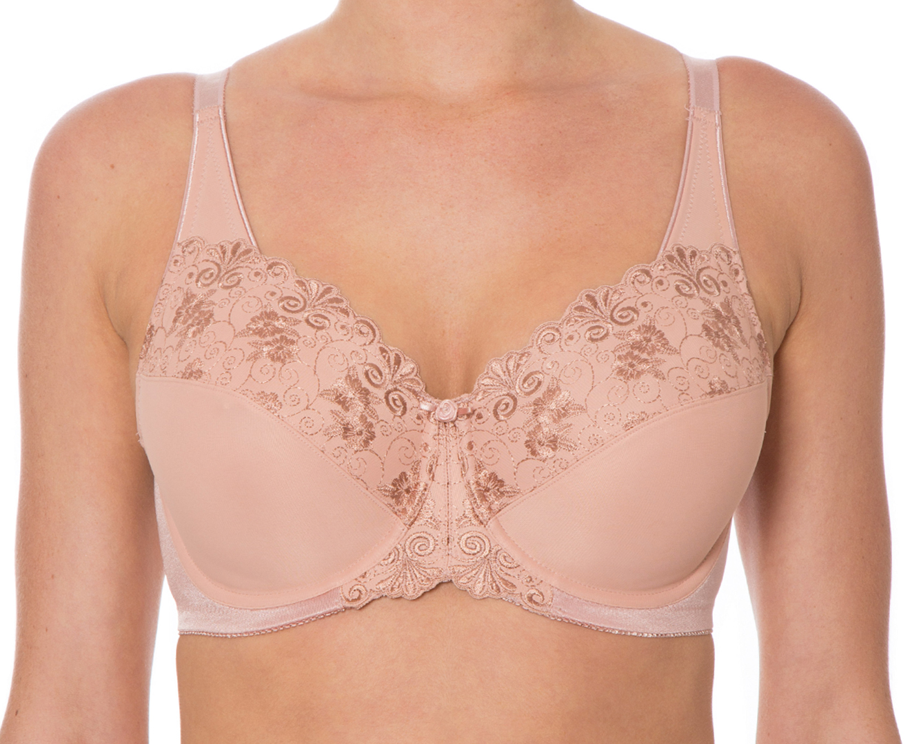 Triumph Womens Embroidered Minimiser Bra 2 Pack Indian Summer Coral