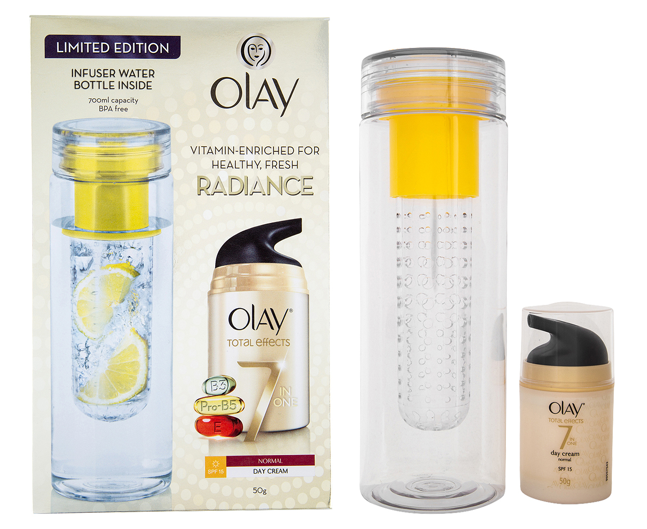 Olay Total Effects Day Cream & Water Bottle Set | GroceryRun.com.au Olay Total Effects Day Cream & Water Bottle Set | GroceryRun.com.au