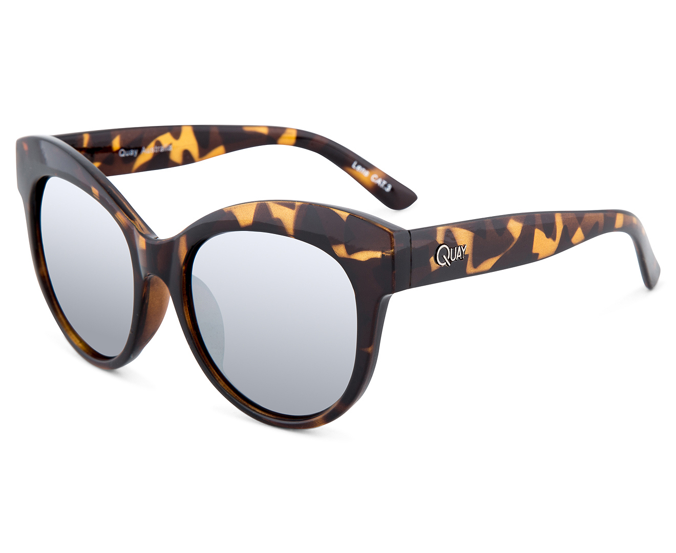 Quay Australia Womens Cat Eye Maiden Sunglasses Tortoise Shell