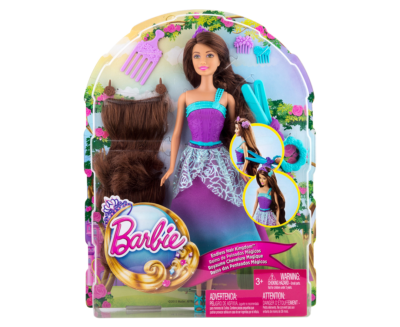 Barbie Endless Hair Kingdom Doll - Brown Hair | Catch.com.au Barbie Endless Hair Kingdom Doll - Brown Hair | Catch.com.au