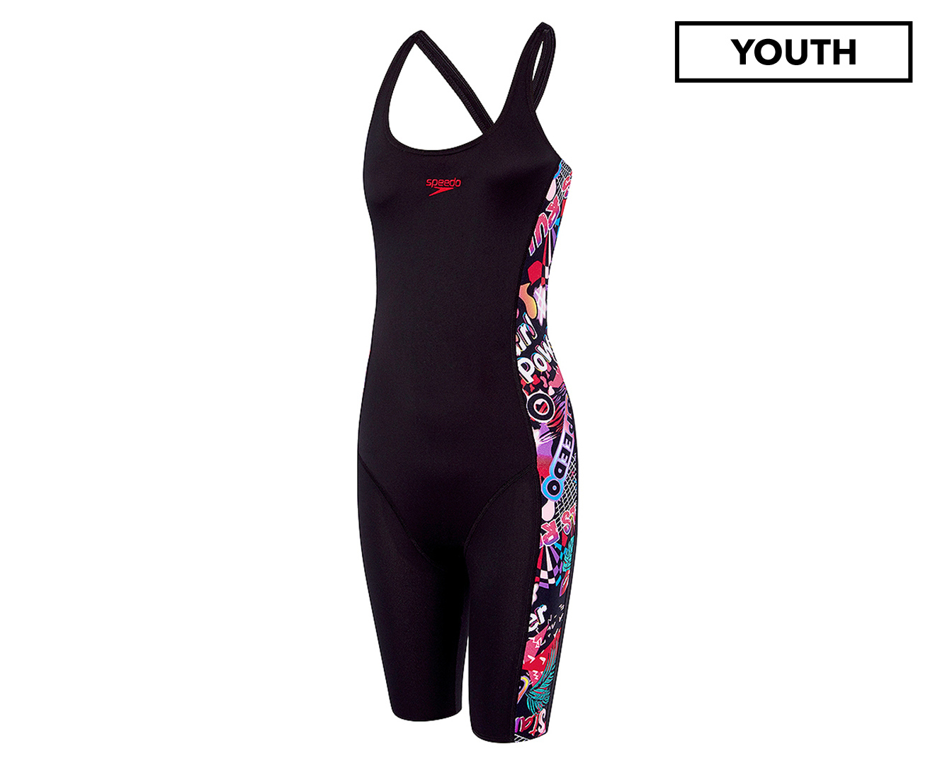 Speedo Girls Leaderback Legsuit Swimsuit Girl Power Au