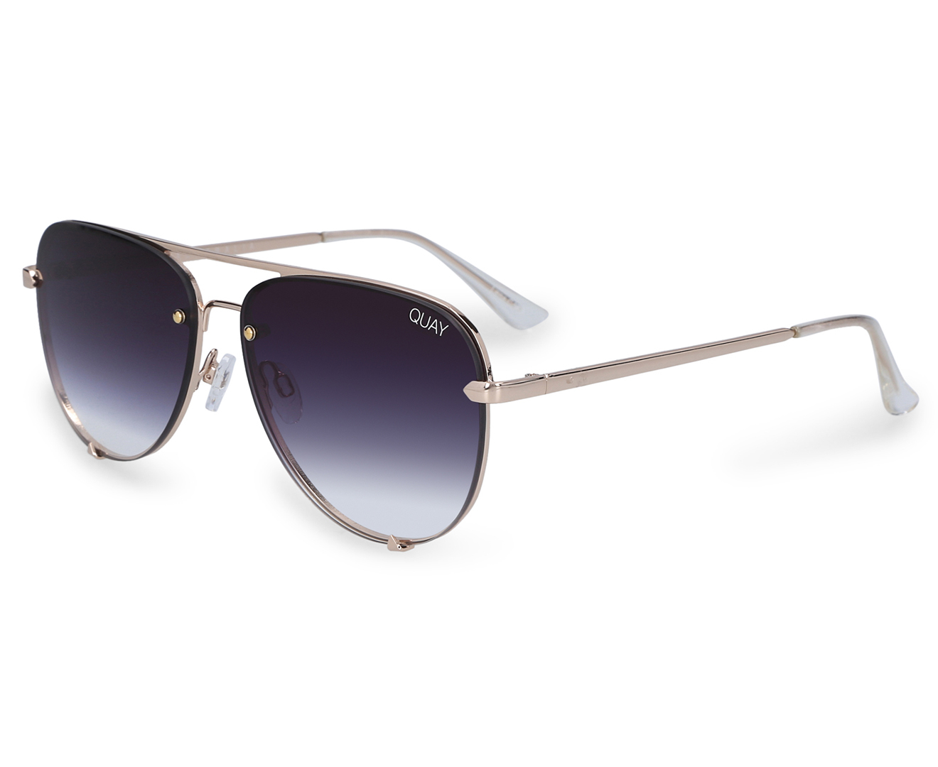Quay Australia X Desi Perkins Unisex High Key Mini Rimless Sunglasses