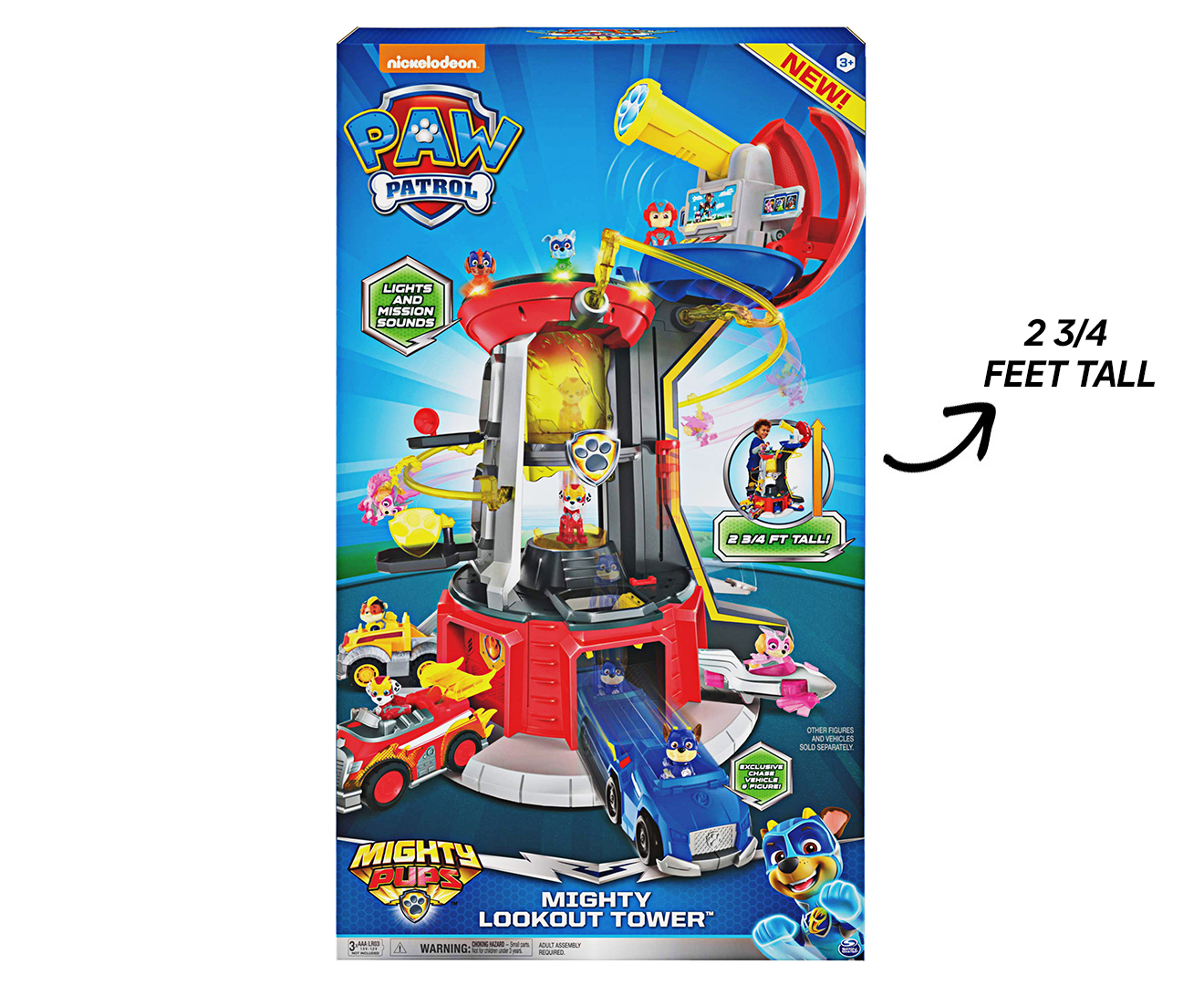 Paw Patrol Mighty Pups Mighty Lookout Tower Playset Catch