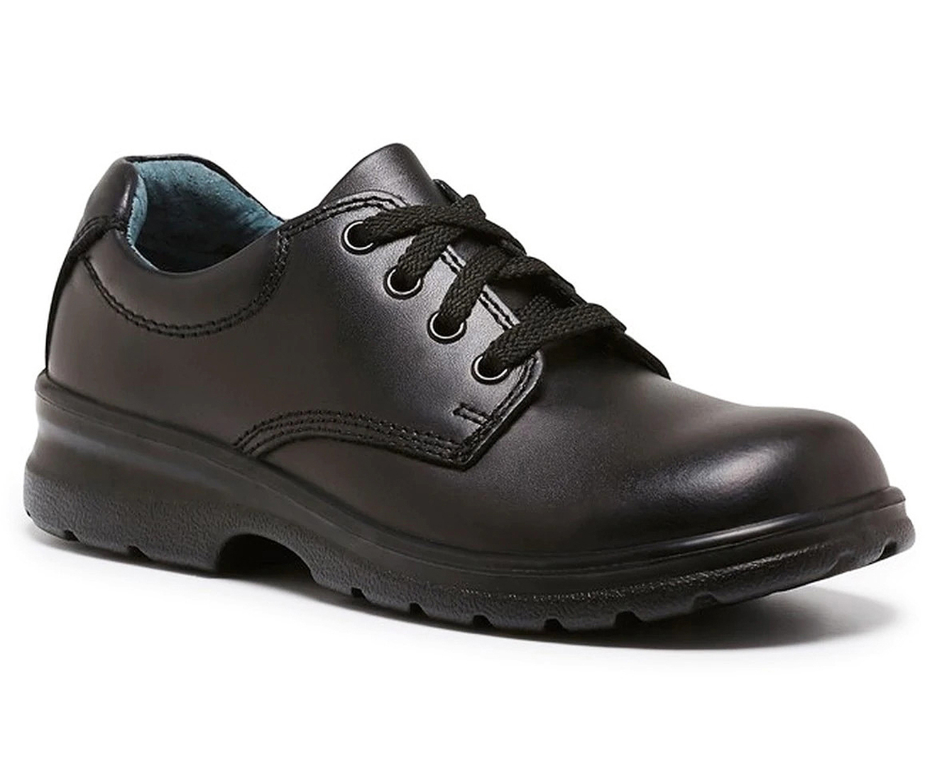 Clarks Kids Library School Shoes Black Catch