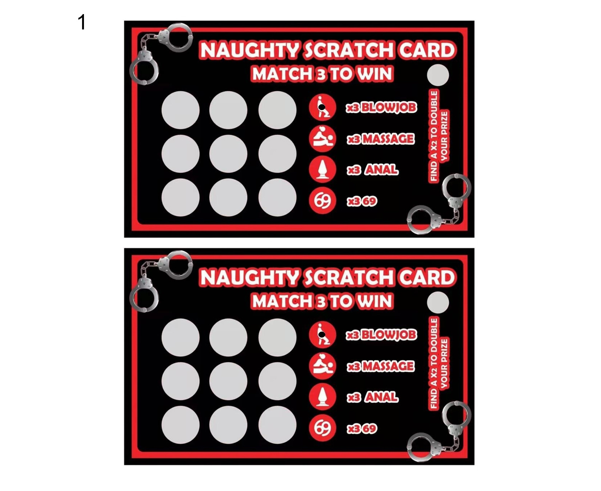 2 Sheets Sex Scratch Card Clear Pattern Surprising Paper Inspirational
