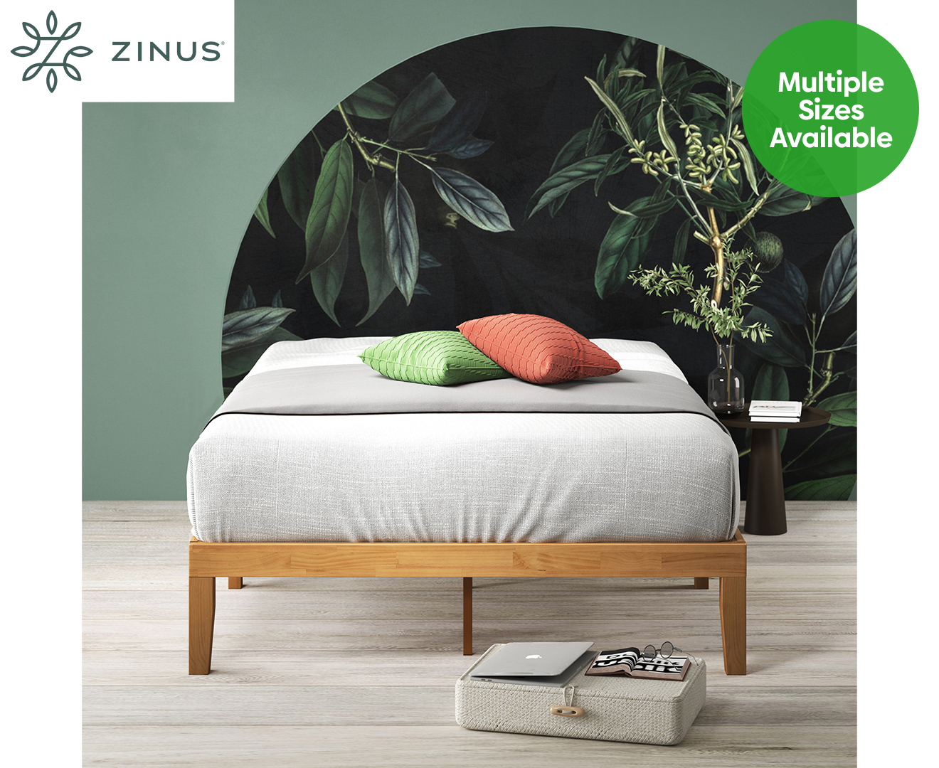 Zinus Moiz Wood Bed Base Frame Catch