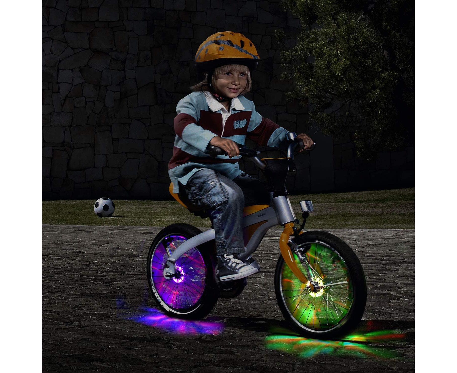 Rechargeable Bike Wheel Hub Lights Waterproof LED Cycling Spoke Lights Bicycle Safety Warning Decoration Light for Kids Catch
