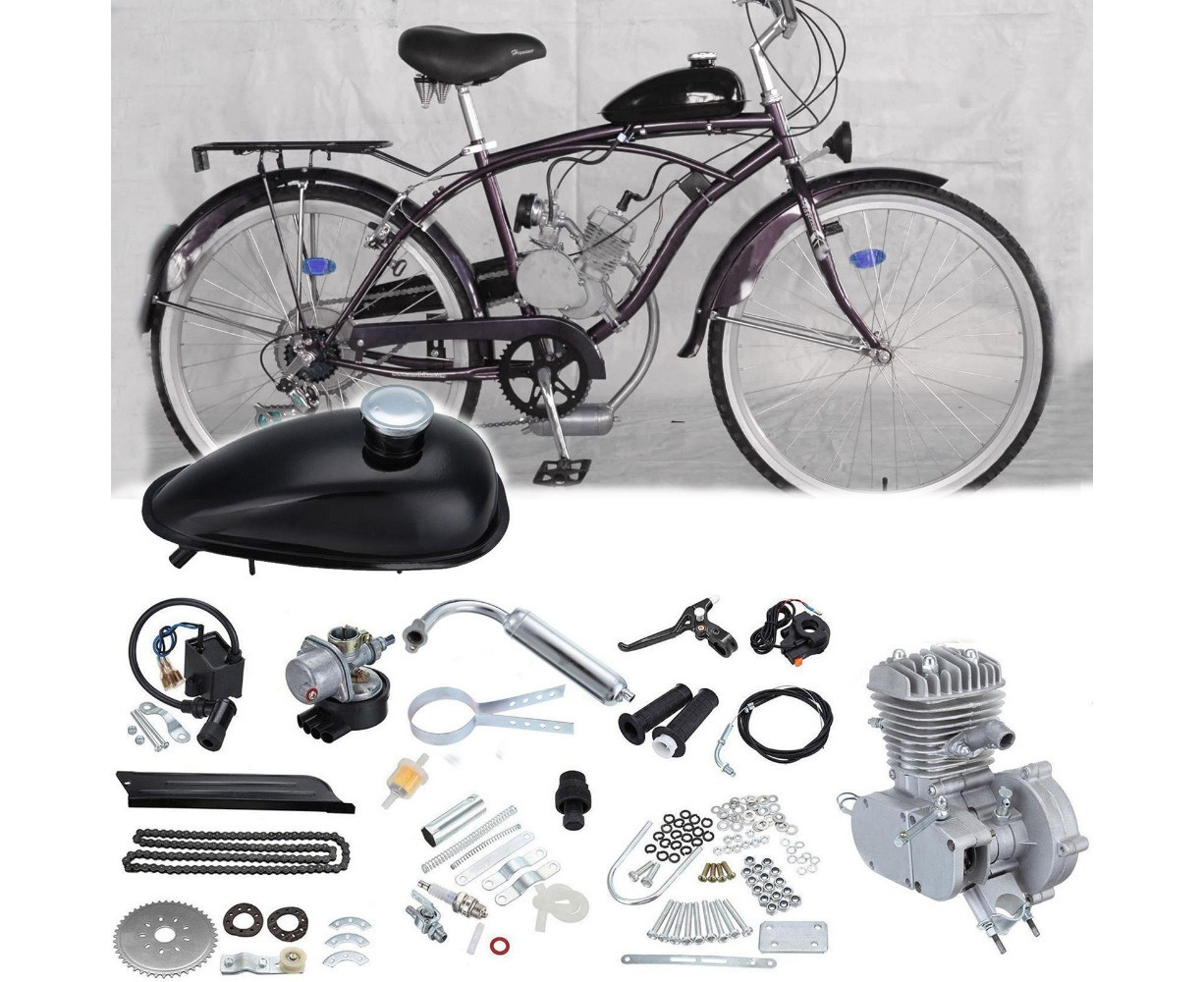 80cc Motorised Motorized Bicycle Push Bike 2 Stroke Motor Engine Kit Petrol Set Catch