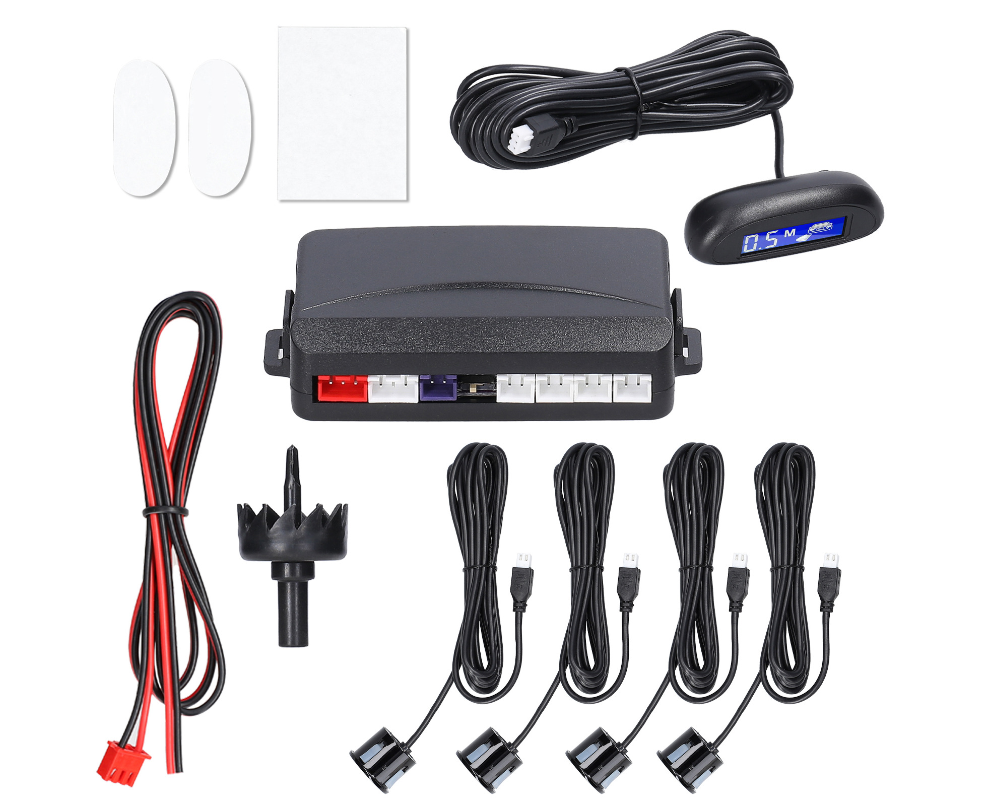 KKmoon Car Parking Sensor Rear Reversing Radars System with 4 Parking ... KKmoon Car Parking Sensor Rear Reversing Radars System with 4 Parking ...