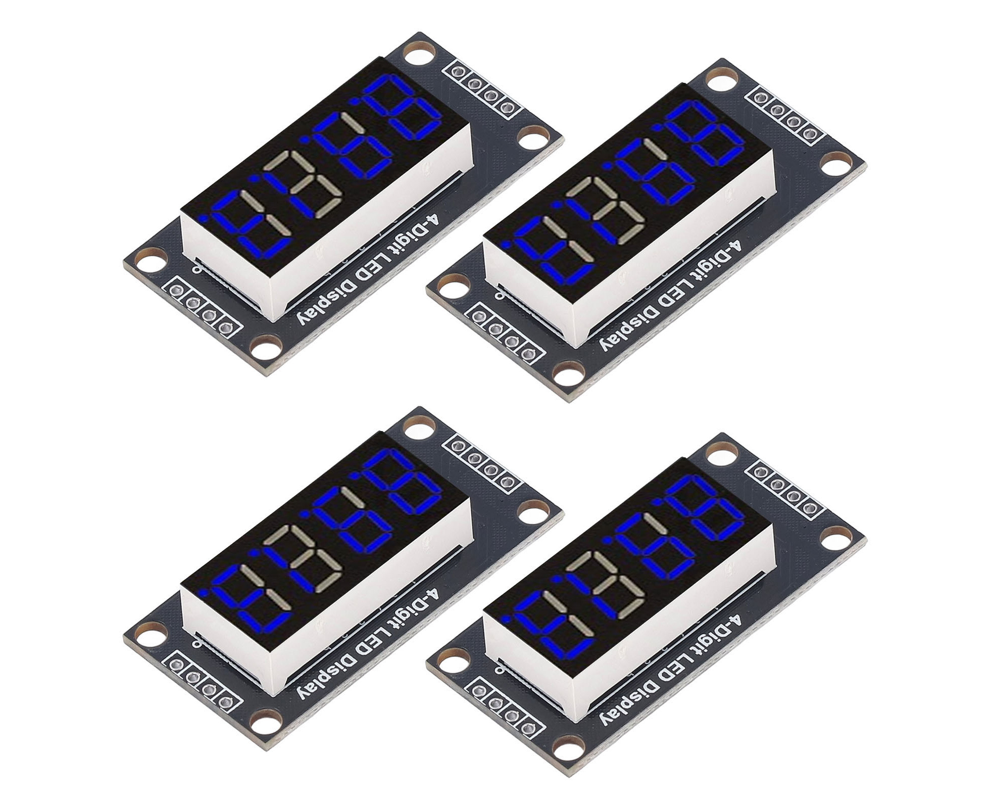 4 Sets Digital Tube Display Module Led 4 Digit 7 Segment 0.36In Tm1637 ... 4 Sets Digital Tube Display Module Led 4 Digit 7 Segment 0.36In Tm1637 ...